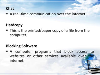 Internet Terms and Definitions | PPTX