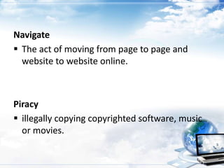 Internet Terms and Definitions | PPTX