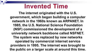 PPT On INTERNET | PPTX | Computer Networking | Computing