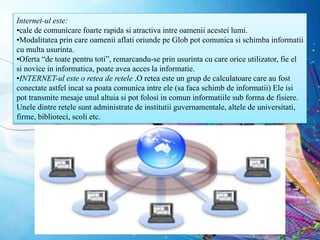 Internetul - despre internet | PPTX