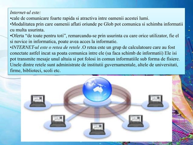 Internetul - despre internet | PPTX