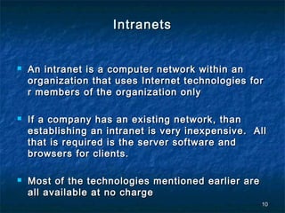 Internet vs intranet vs extranet | PPT