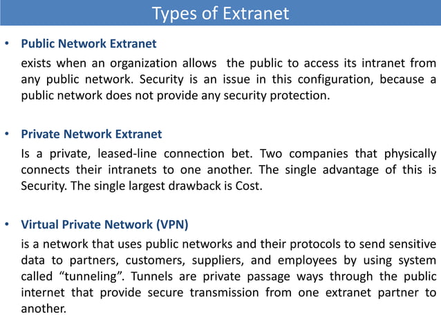 Internet vs intranet vs extranet | PPT