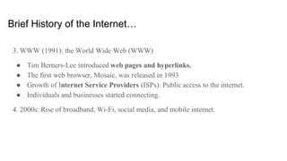 Internet_web_ Introduction to the Evolution of Internet | PDF