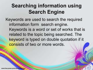 Internet, web browser, search engines | PDF
