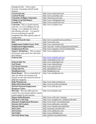 Internet web job sites | PDF