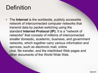 Internet &web technology | PPTX
