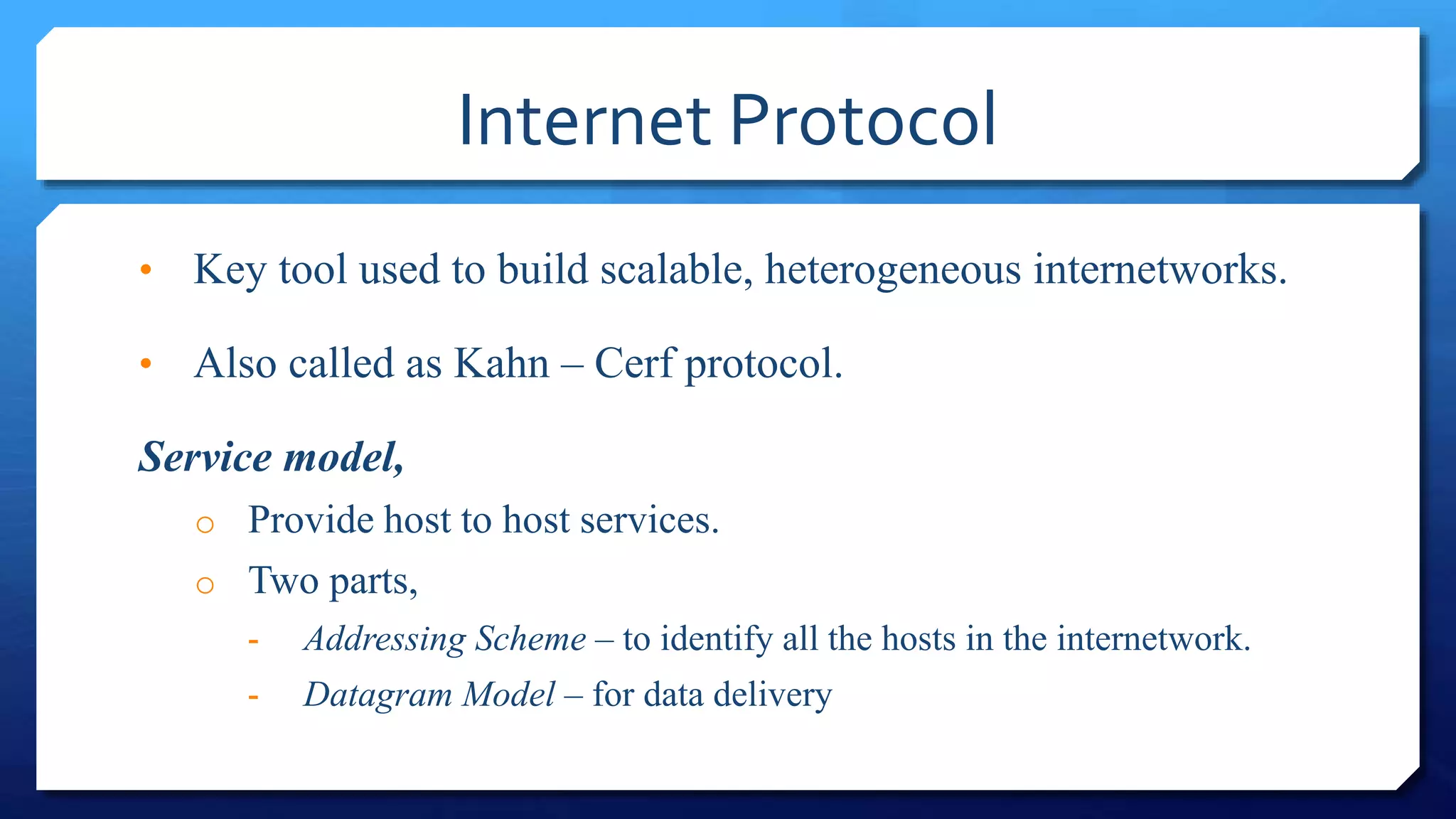 Internetworking - IP | PPSX | Computer Networking | Computing