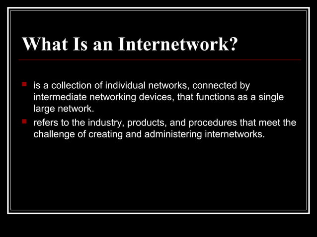 Internetworking basics | PPT