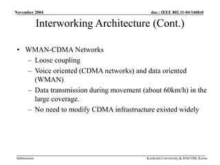 INTERNETWORKING BETWEEN WLANS AND WWANS.ppt | Computer Networking | Computing