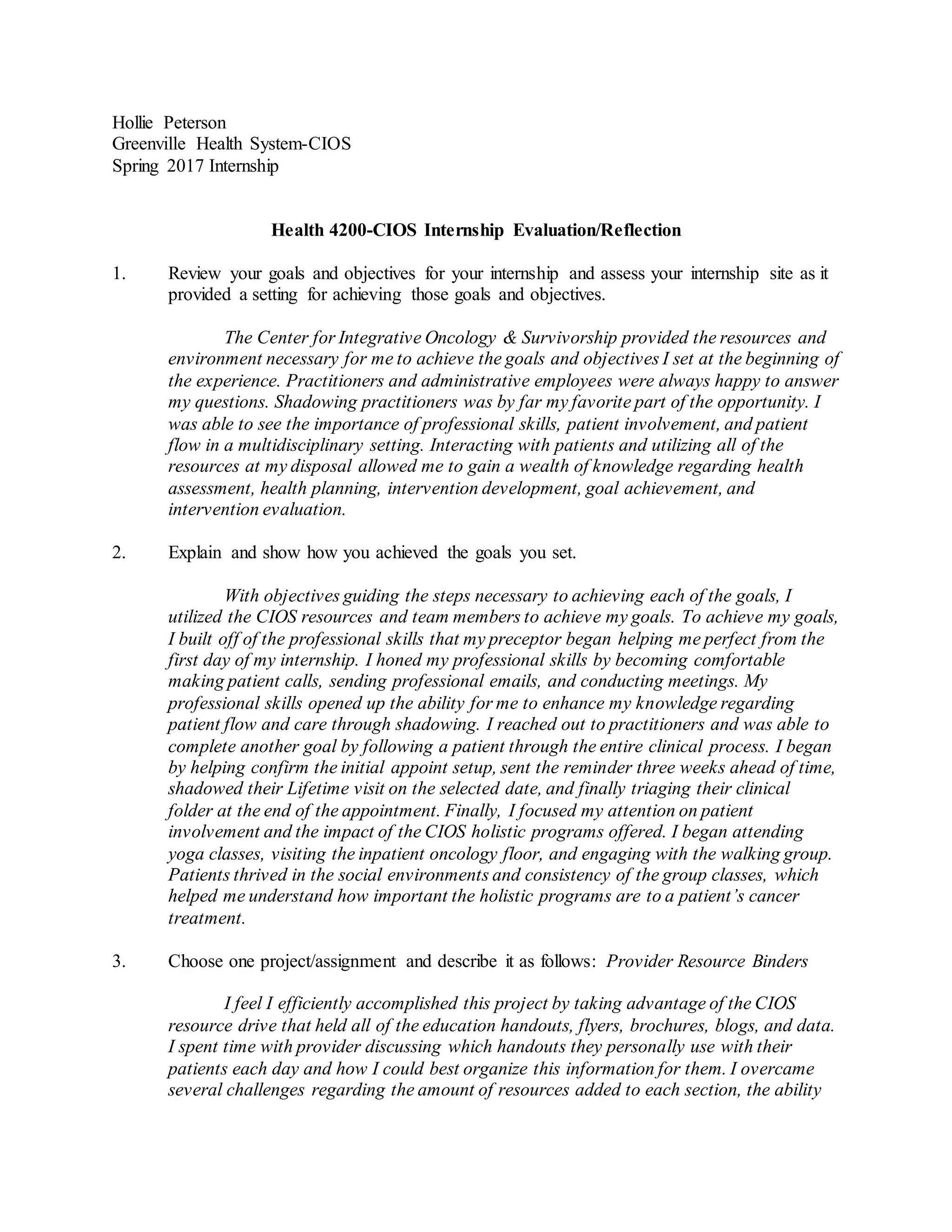 Intern Final Reflection | DOCX