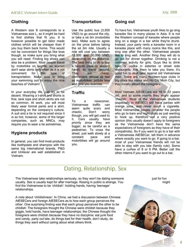 AIESEC Vietnam_Reception Booklet | PDF | Asia Travel | Travel Locations