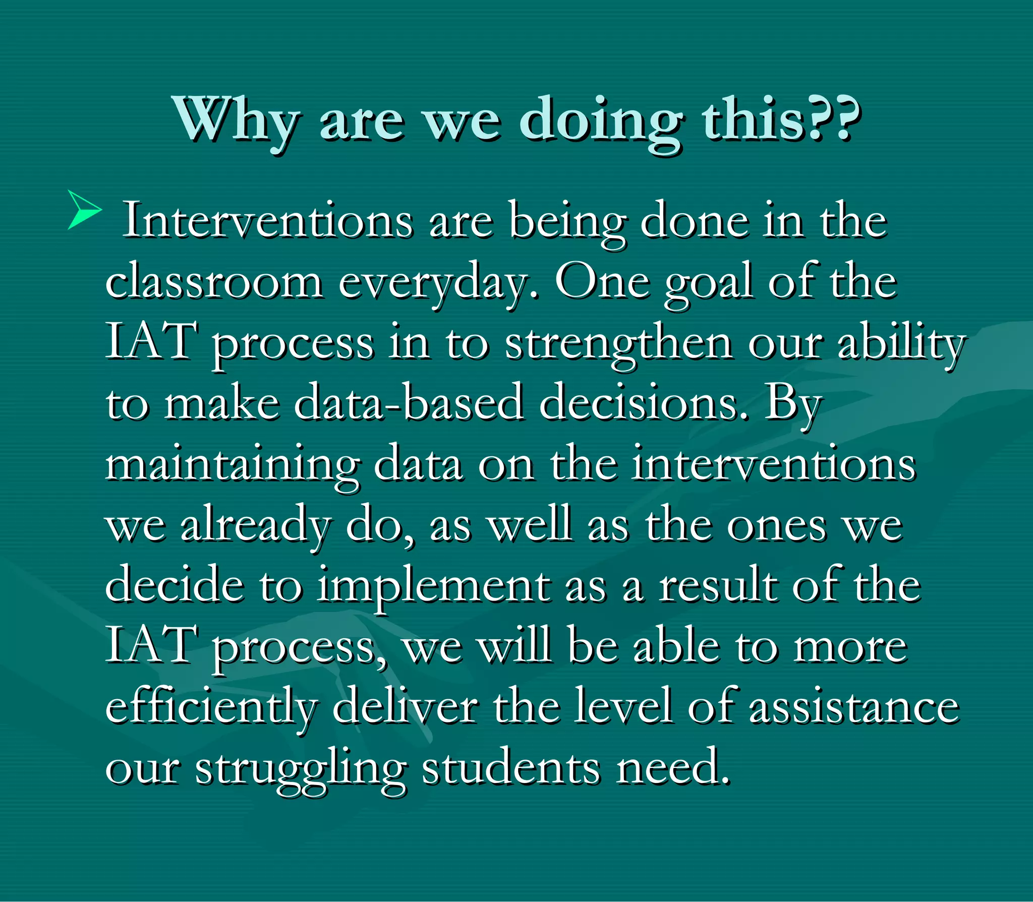 Intern intervention assistance team powerpoint | PPT