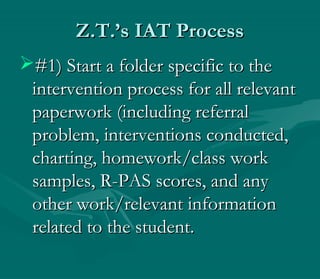 Intern intervention assistance team powerpoint | PPT