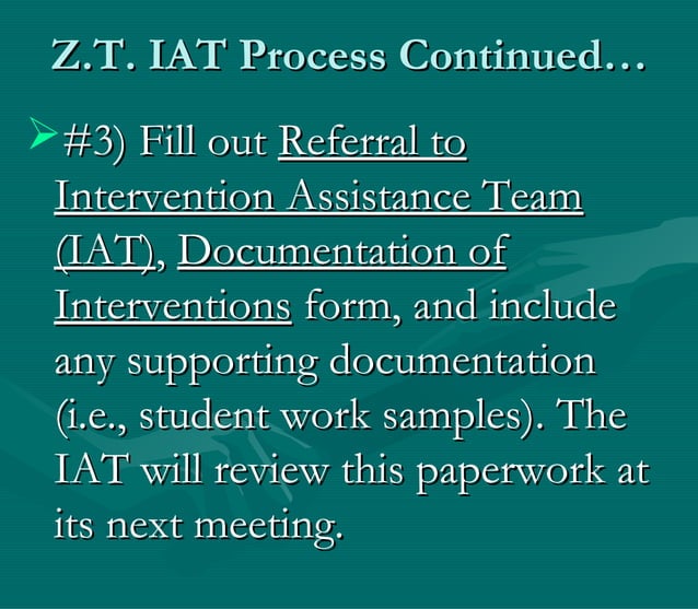 Intern intervention assistance team powerpoint | PPT