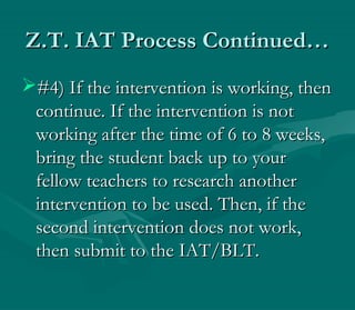 Intern intervention assistance team powerpoint | PPT