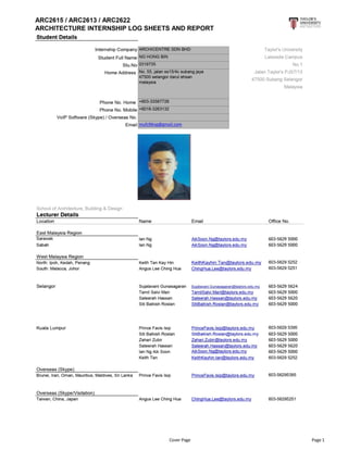 Intern log sheet | PDF
