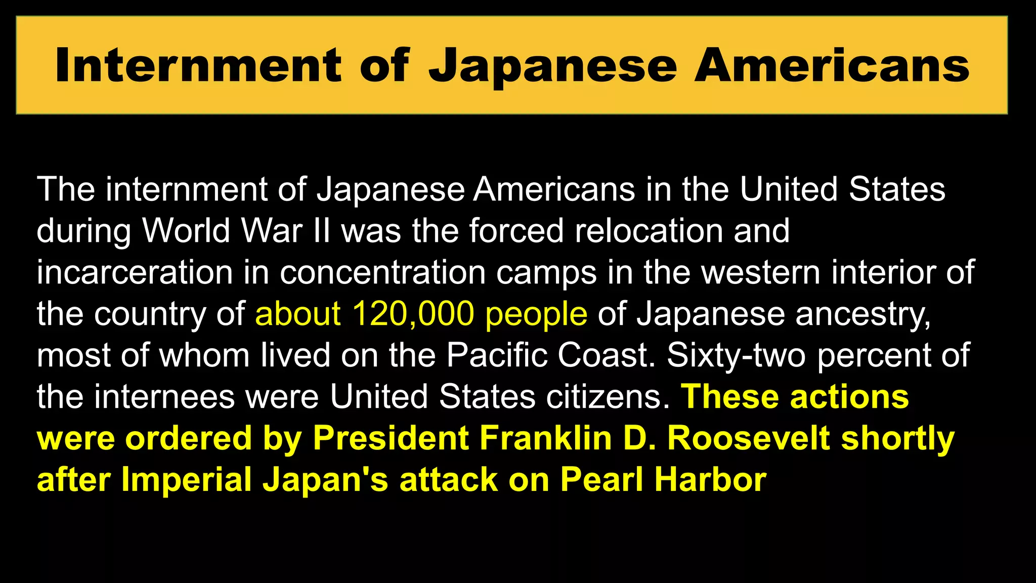Internment of Japanese Americans | PPT