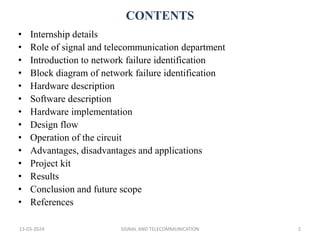 Intern PPT on signal and telecommunication | PPTX