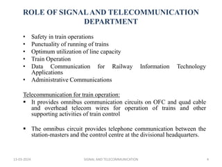 Intern PPT on signal and telecommunication | PPTX