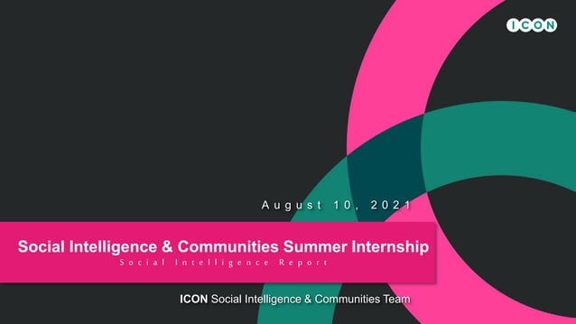 Internship Presentation (ICON 2021) | PPT