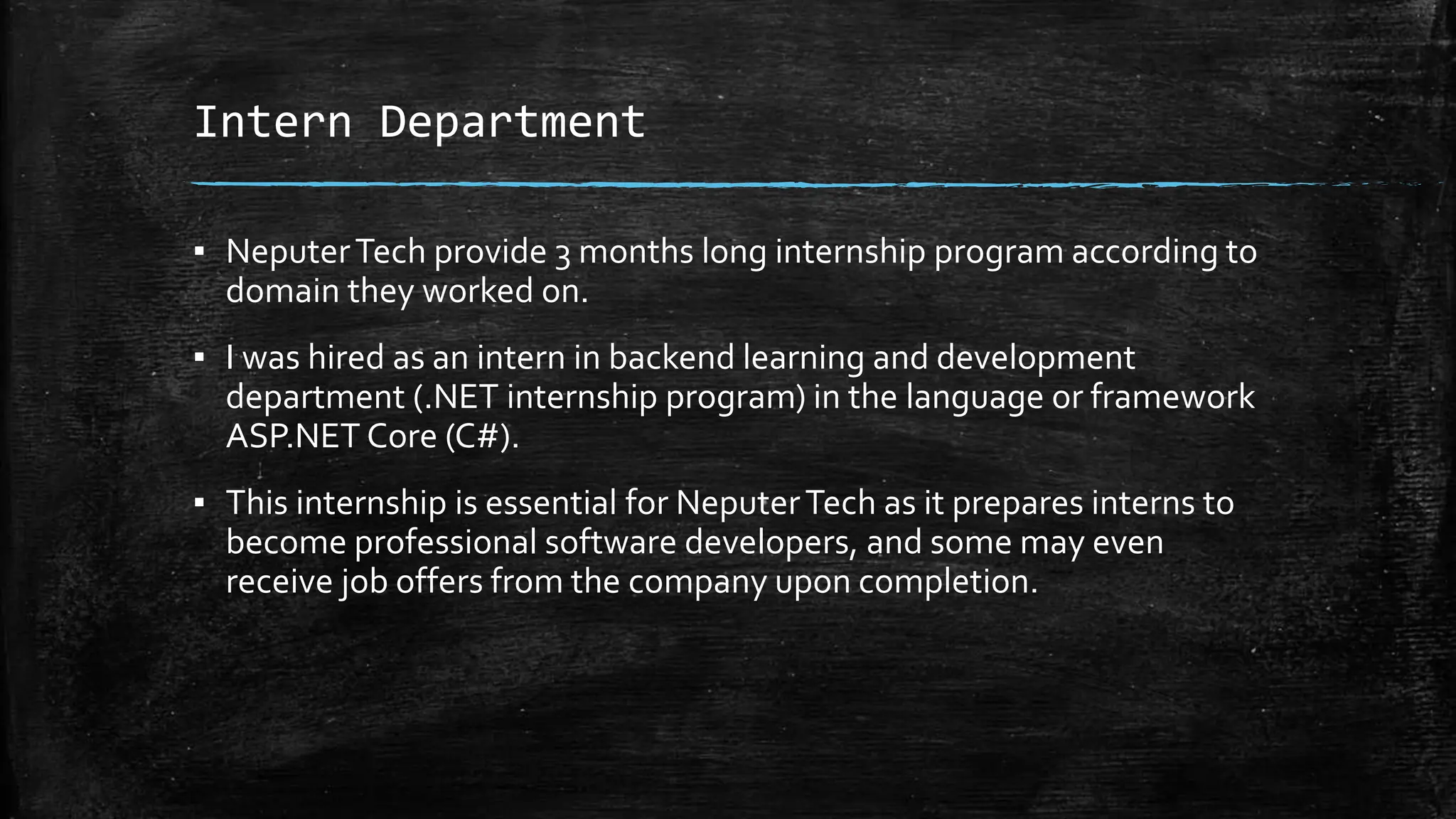 Bsc. Csit Final Year Internship Presentation | PPTX