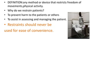 restraint of mentally ill | PPTX