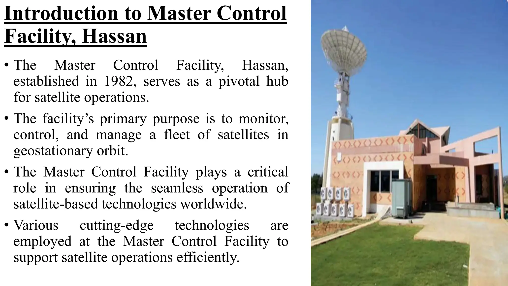 Space Communication system at the master control facility | PPTX