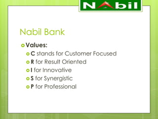 Presentation on Internship at Nabil Bank | PPTX