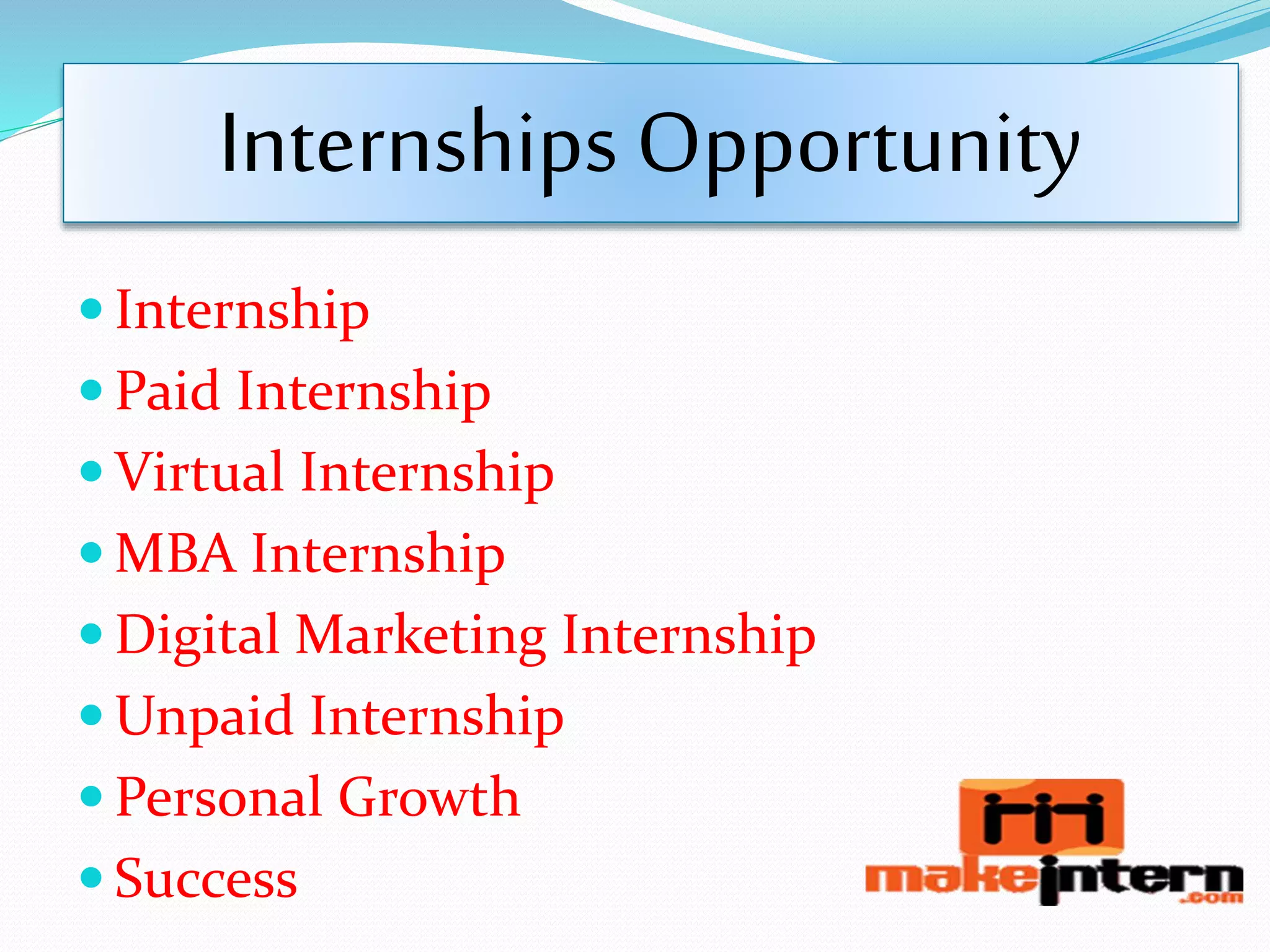 Find the Best Internships in India | PPTX