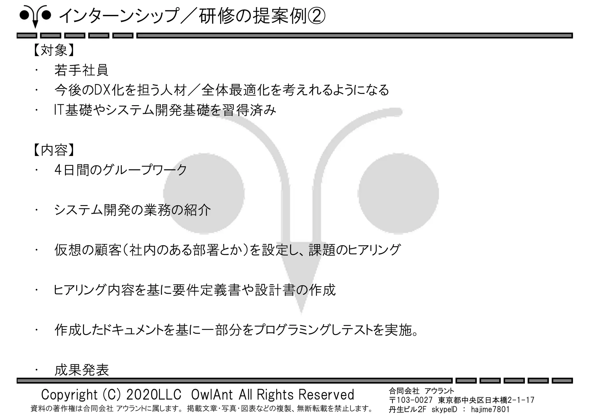 【人材採用企画】インターシップ企画の提案 | PPT