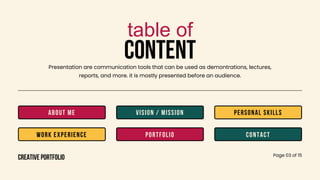 Portfolio design for education- Gen.Ed.. | PPTX