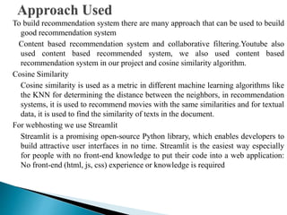 Movie recommendation system using mlInternship.pptx