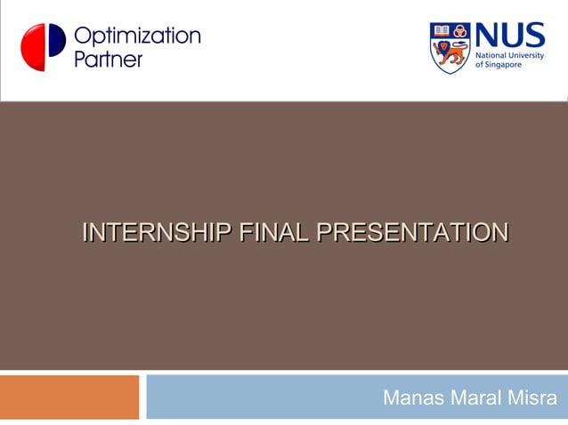 Internship Final Presentation | PPT