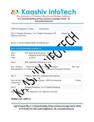 Internship in-chennai-for-cse-oracle-application | PDF