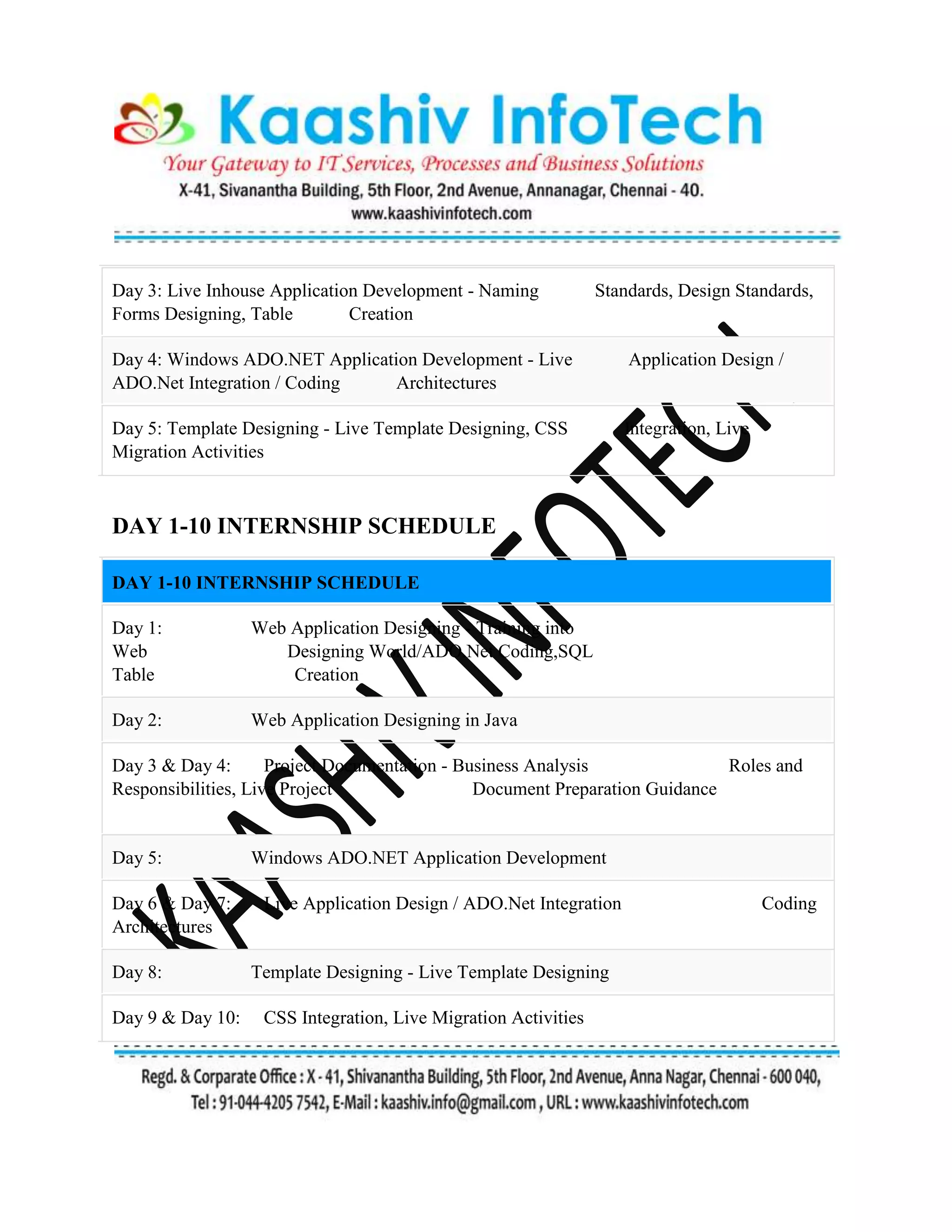 Internship in-chennai-for-ece-in-ccna | PDF