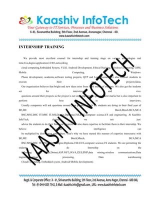 Internship in-chennai-for-eee-in-embedded system | DOCX