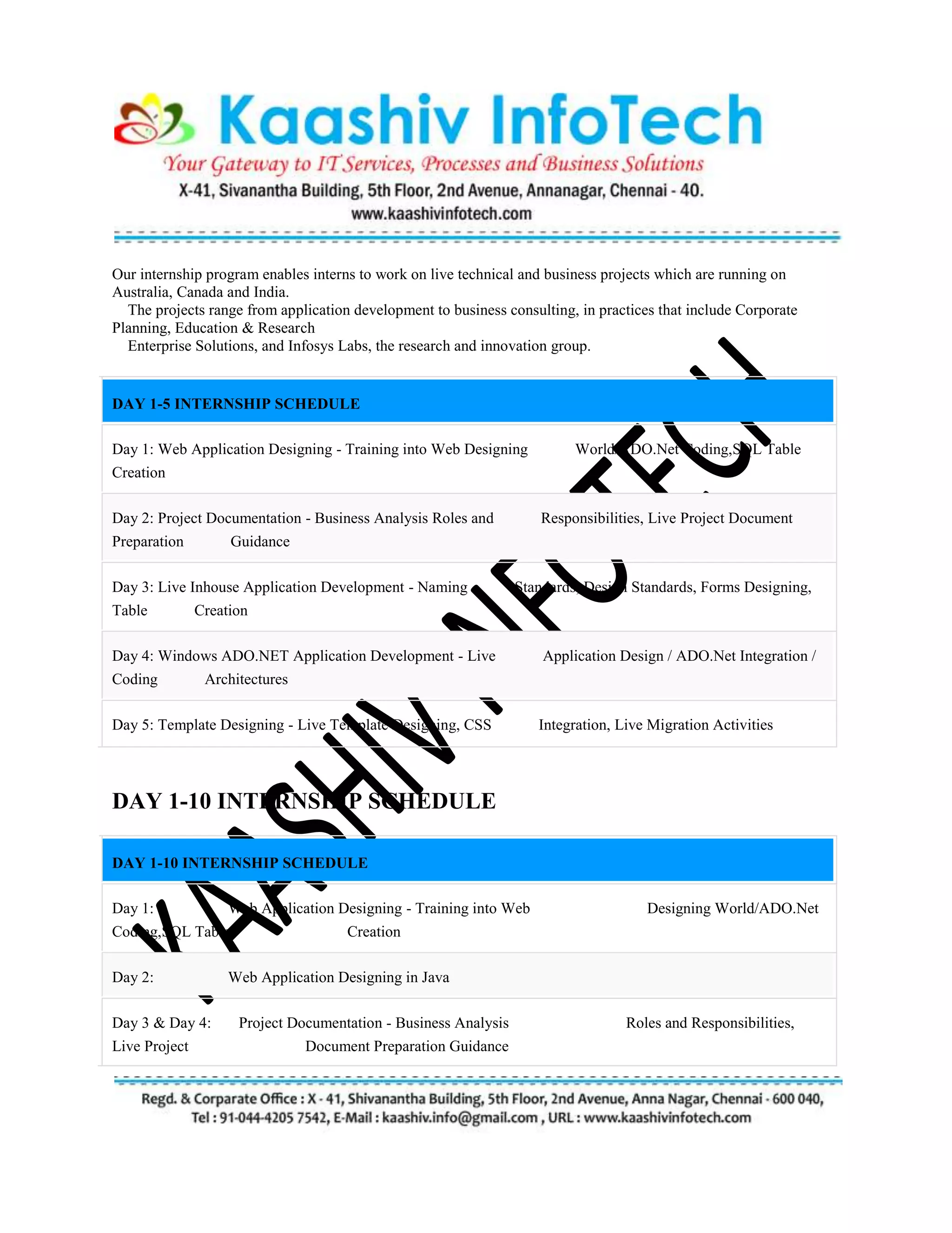 Internship in-chennai-for-it-in-cloud-computing | PDF