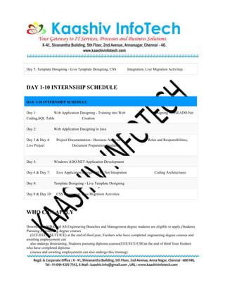 Internship in-chennai-for-it-oracle-application | PDF