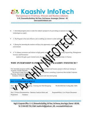 Internship in-chennai-for-mca-oracle-application | PDF