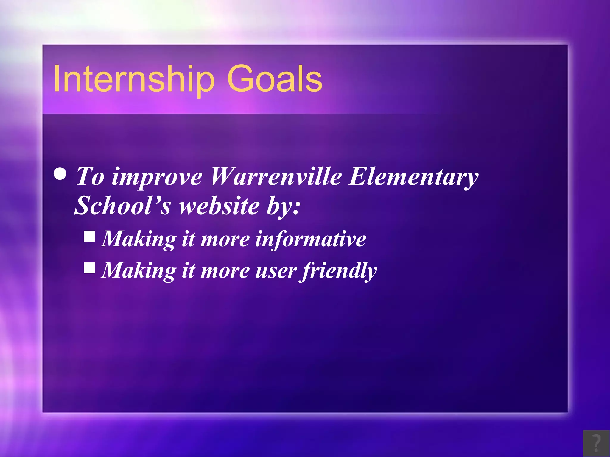 Internship Presentation | PPT