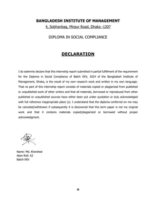 Internship Assignment of Bangladesh Institute of | PDF