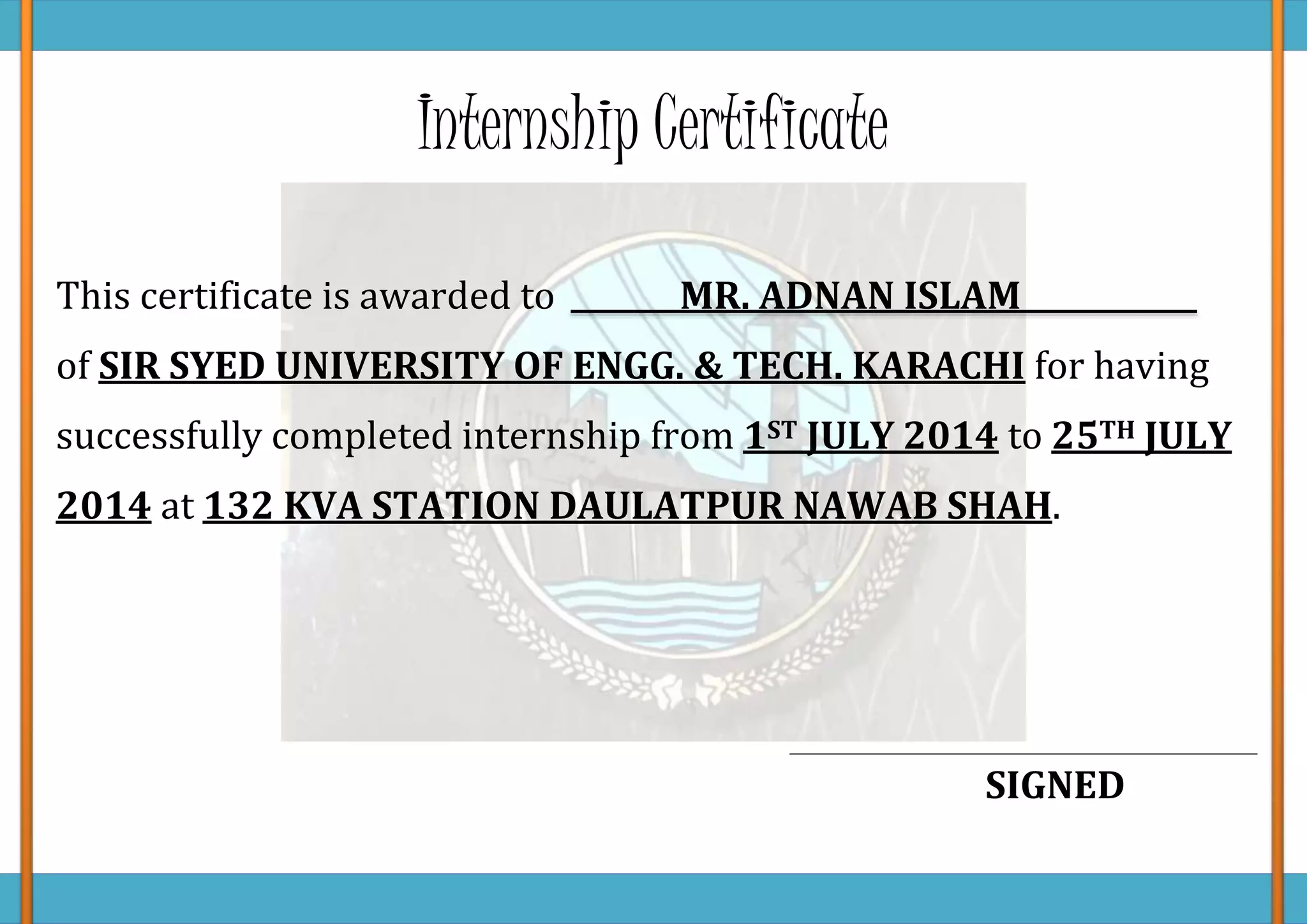 Internship certificate | PPT