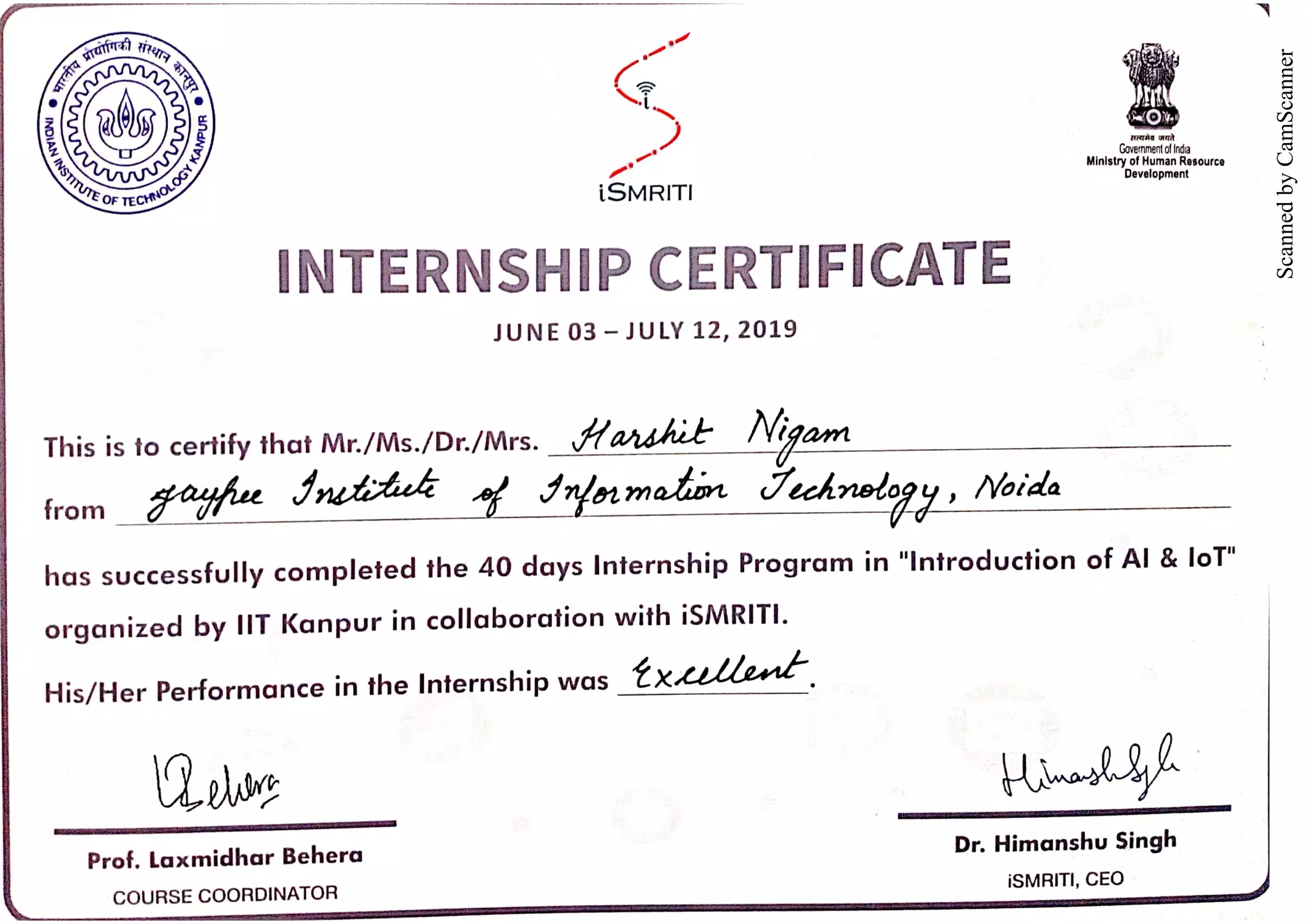 Summer Internship 2019 at IIT Kanpur | PPT