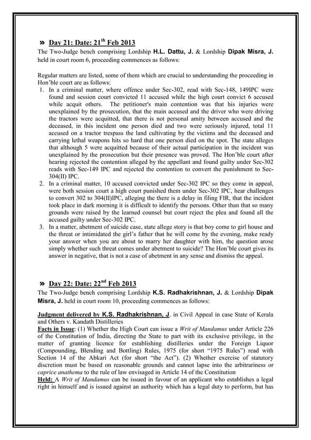 Internship diary by ronak | PDF | Legal Services Industry | Industries