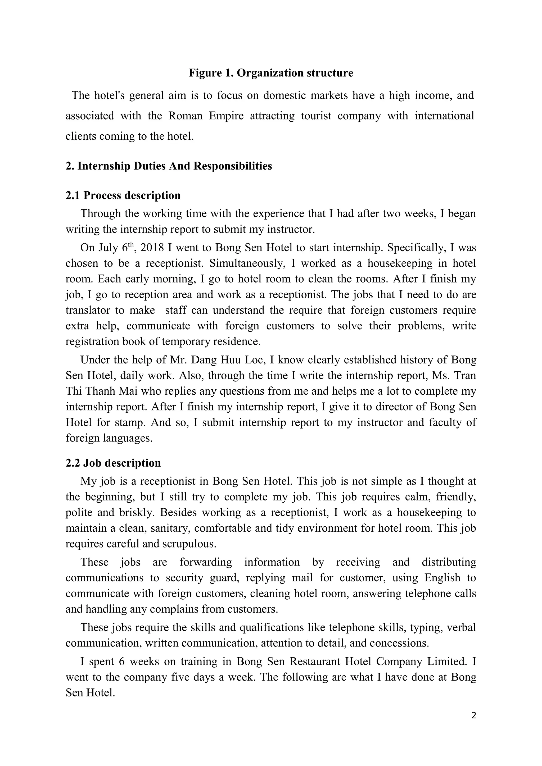 Internship Duties And Responsibilities. | DOCX