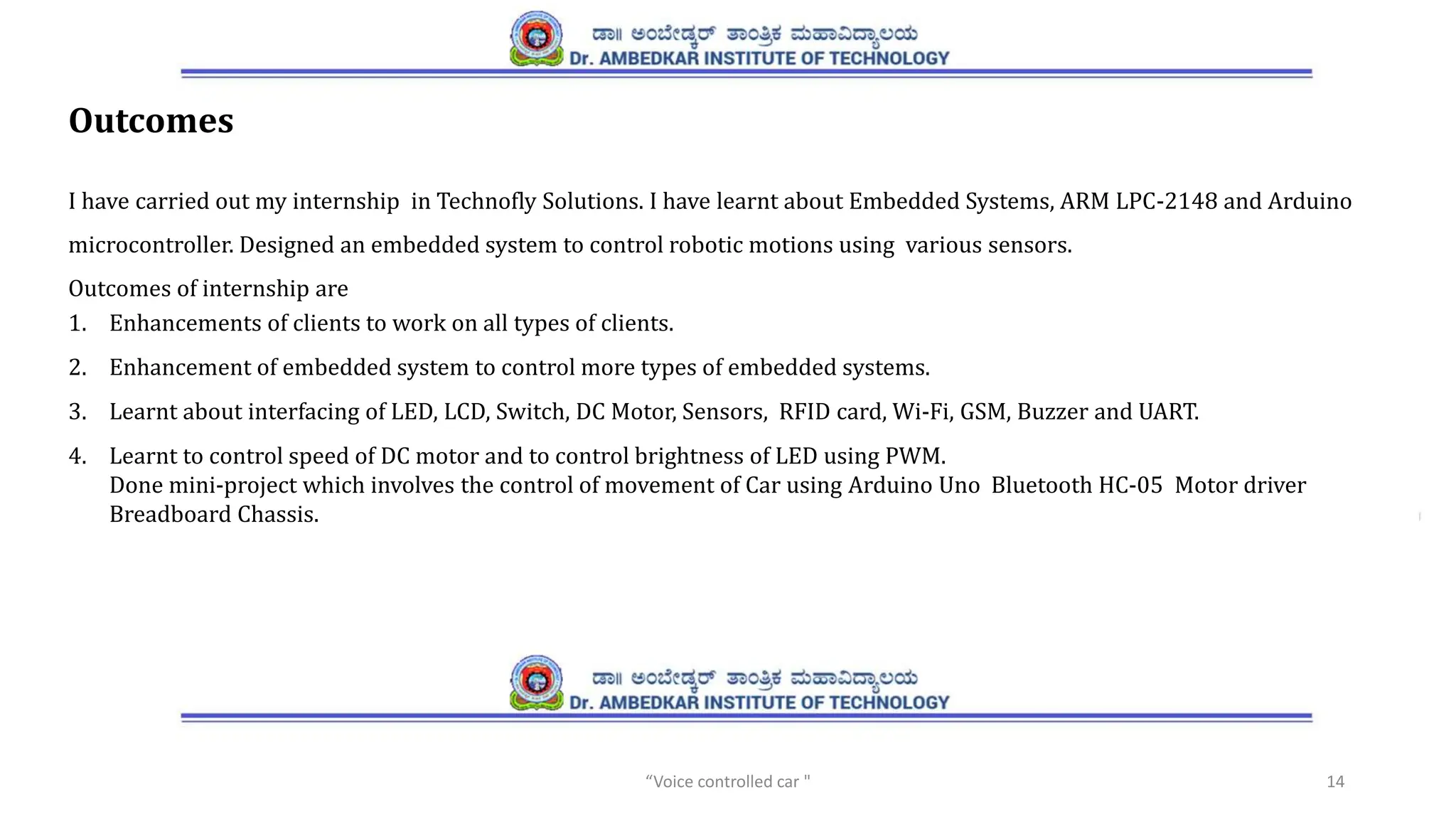 Internship Exam Ppt Pptx On Embedded System And Iot Pptx