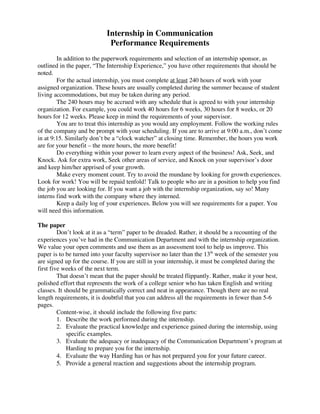 Internship experience | PDF | Undergraduate Education | College Education