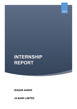 Internship Report of JS Bank | PDF