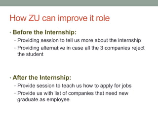 Internship final presentation | PPTX